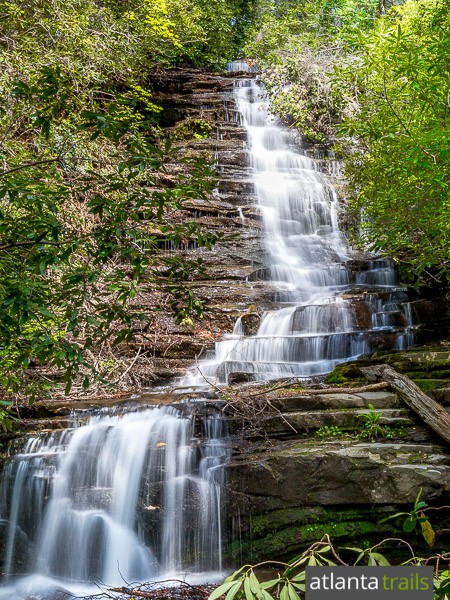 Angel Falls Trail: Hiking Lake Rabun Beach to double waterfalls