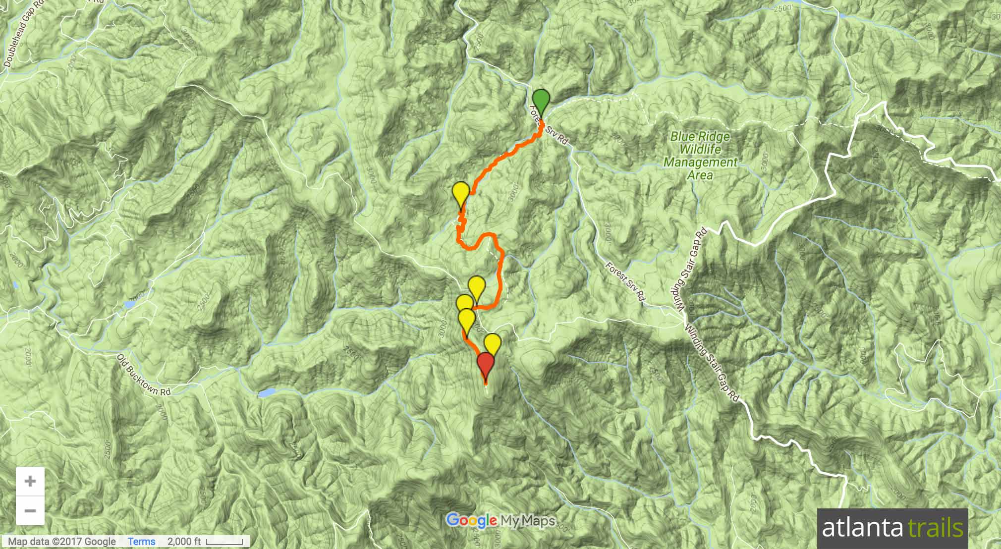 Appalachian Trail: Three Forks to Springer Mountain