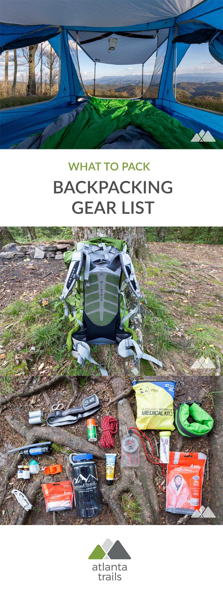 Backpacking Gear List - Asheville Trails
