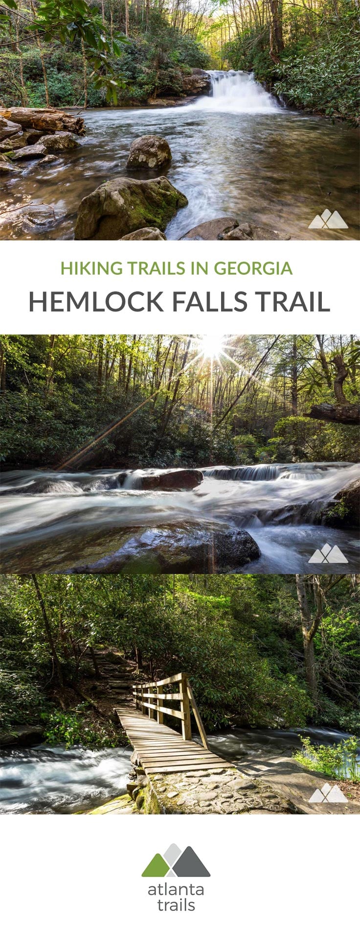 Hemlock Falls Trail on Moccasin Creek at Lake Burton