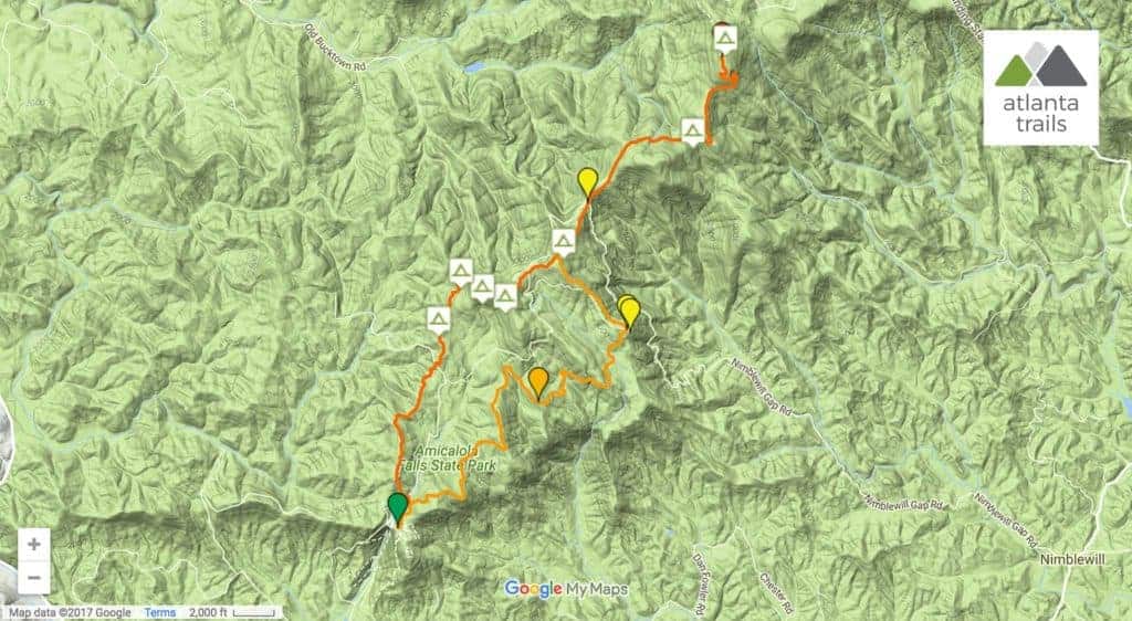 AT Approach Trail: Amicalola Falls to Springer Mountain