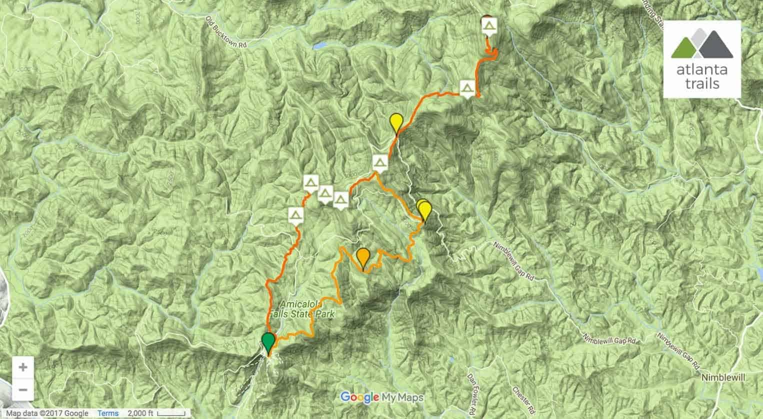 AT Approach Trail: Amicalola Falls to Springer Mountain