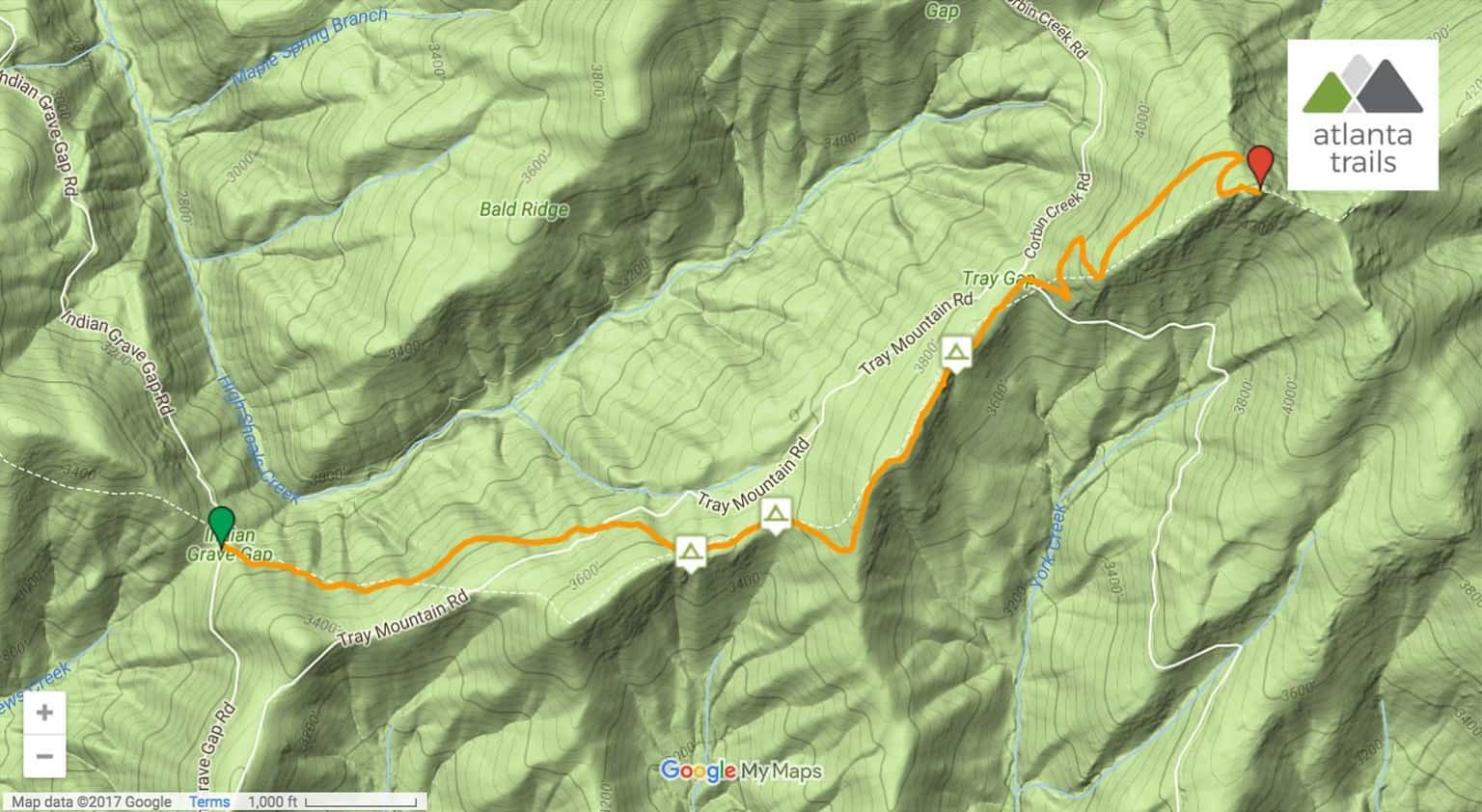 Tray Mountain: hiking the Appalachian Trail in N GA