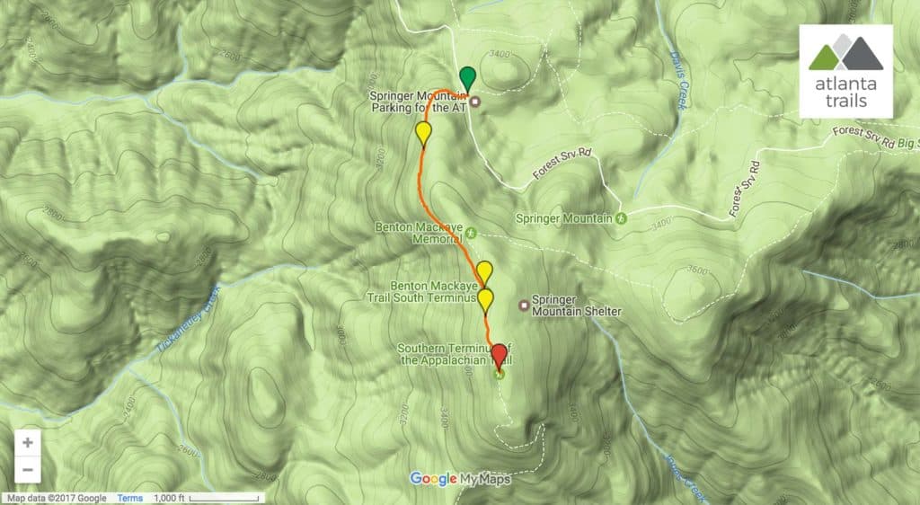 Springer Mountain: hiking the Appalachian Trail