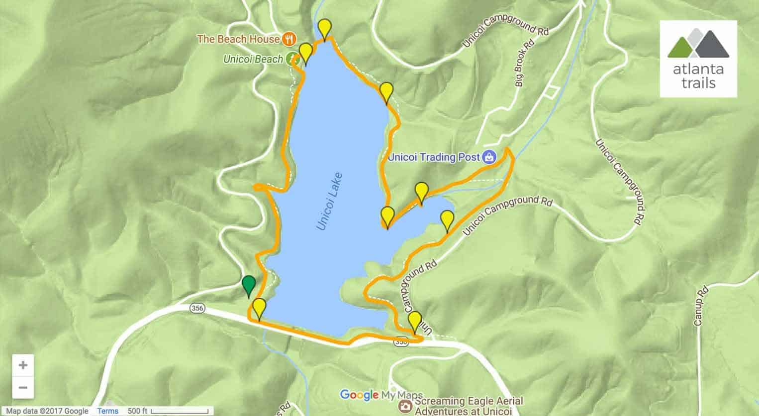 Unicoi Lake Trail at Unicoi State Park