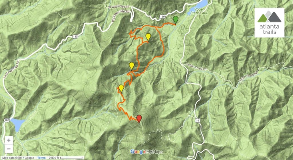 Vogel State Park Coosa Backcountry Trail