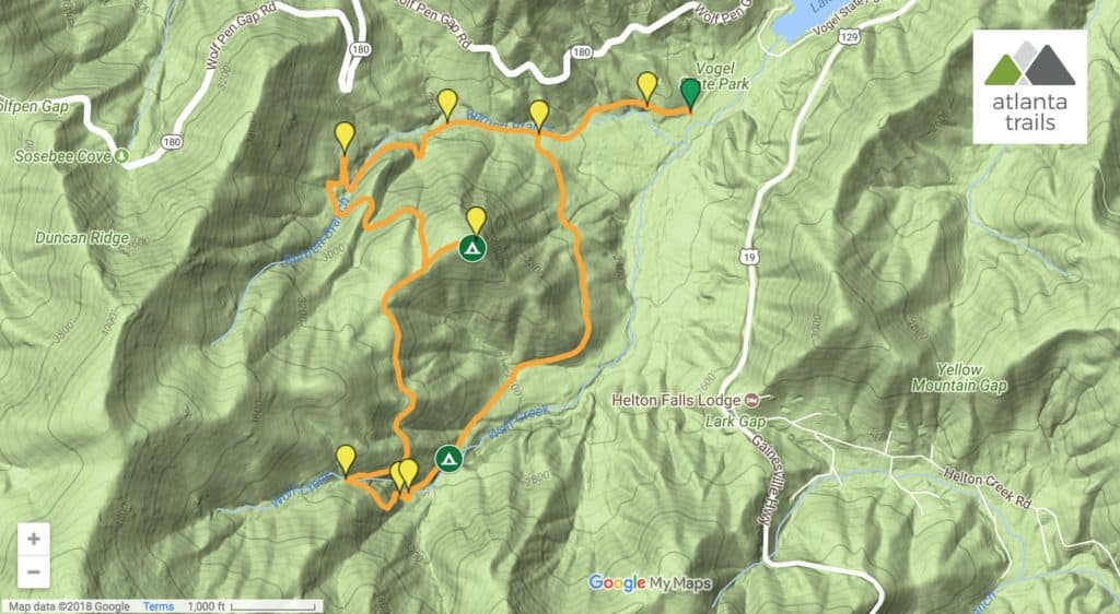Bear Hair Gap Trail at Vogel State Park - Atlanta Trails