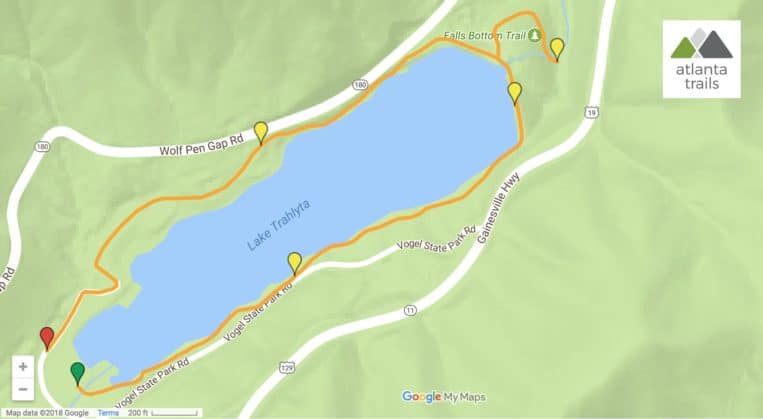 Trahlyta Lake Trail at Vogel State Park - Atlanta Trails